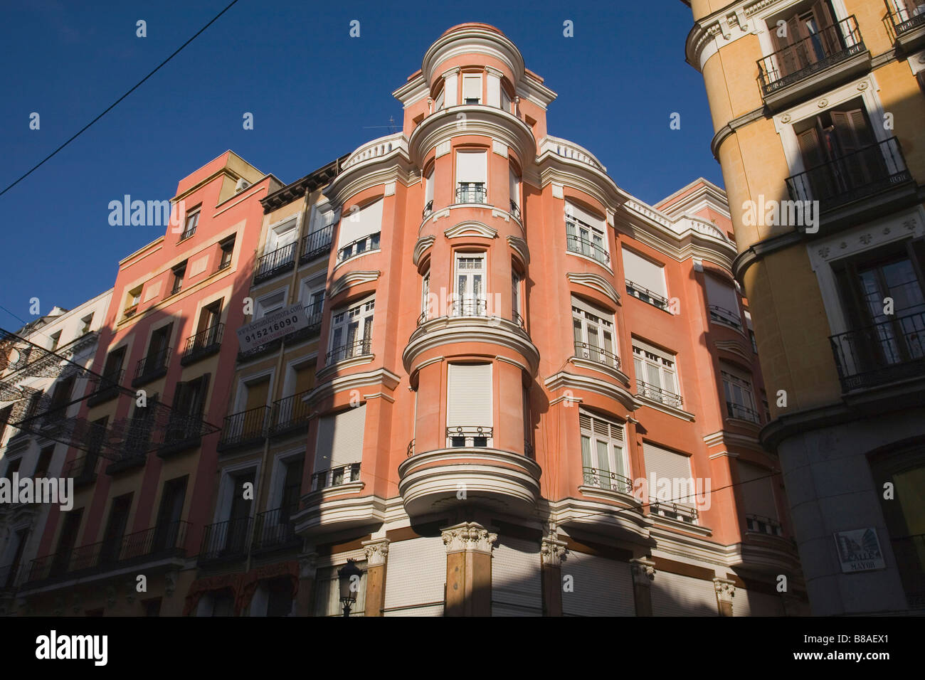 Vintage architecture in downtown Madrid Spain Stock Photo - Alamy
