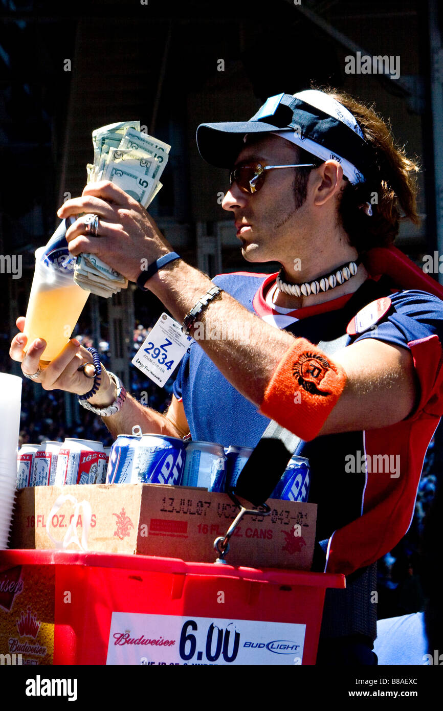 Beerman serving up beer to the fans at Wrigley Field Chicago Illinois ...