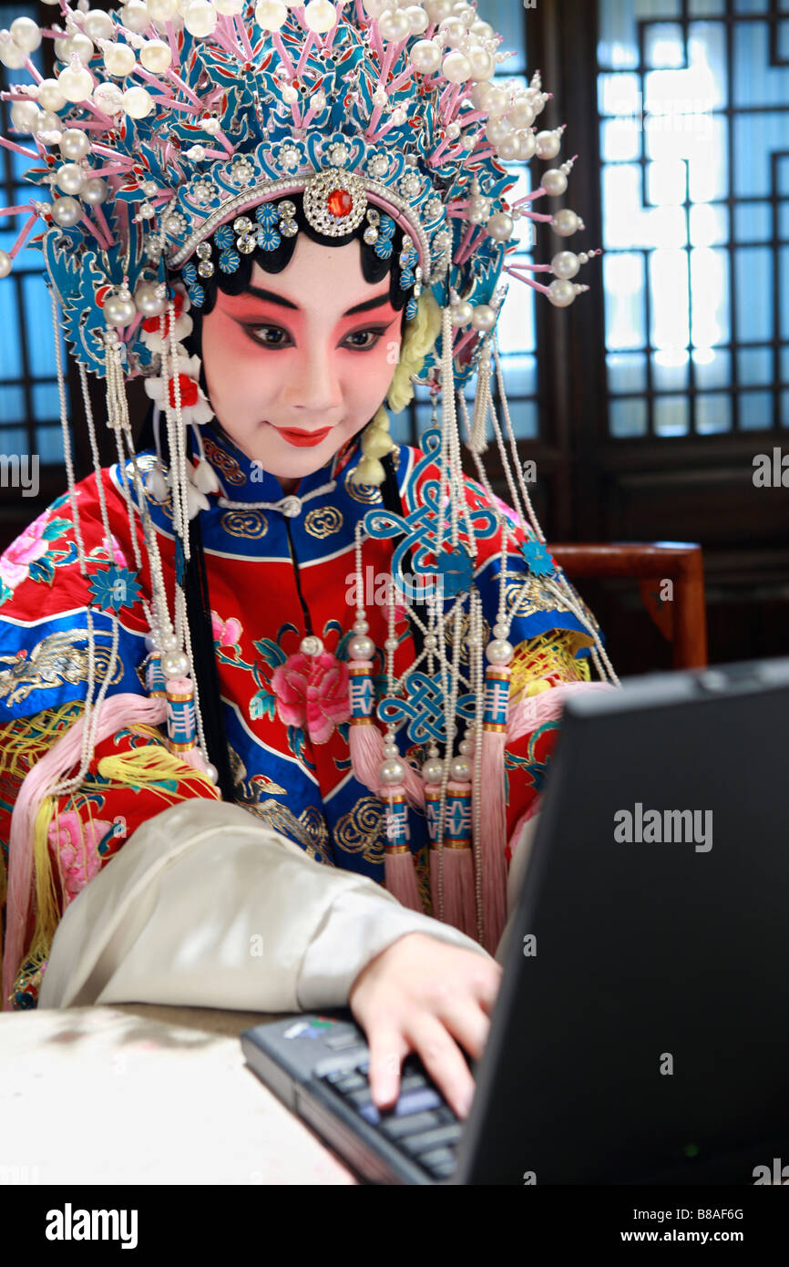 Actress Dressing As Beijing Opera Characters,China Stock Photo - Alamy