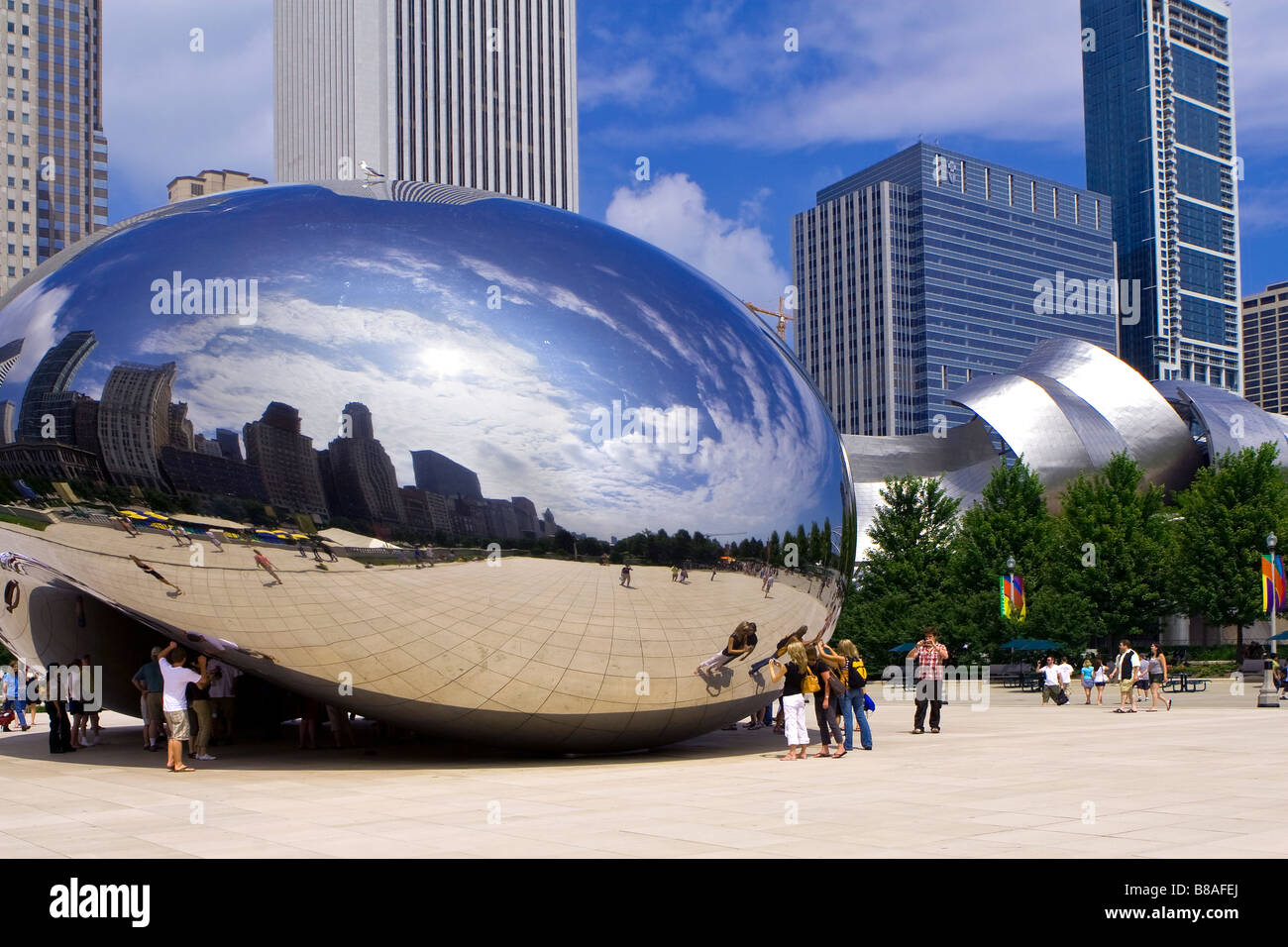 The 110 ton elliptical sculpture designed by Anish Kapoor in At&T Plaza ...