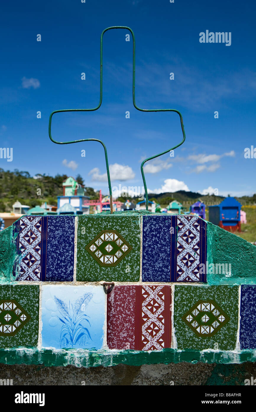 Colorful cemetery near San Nicolas Western Highlands Guatemala Stock ...