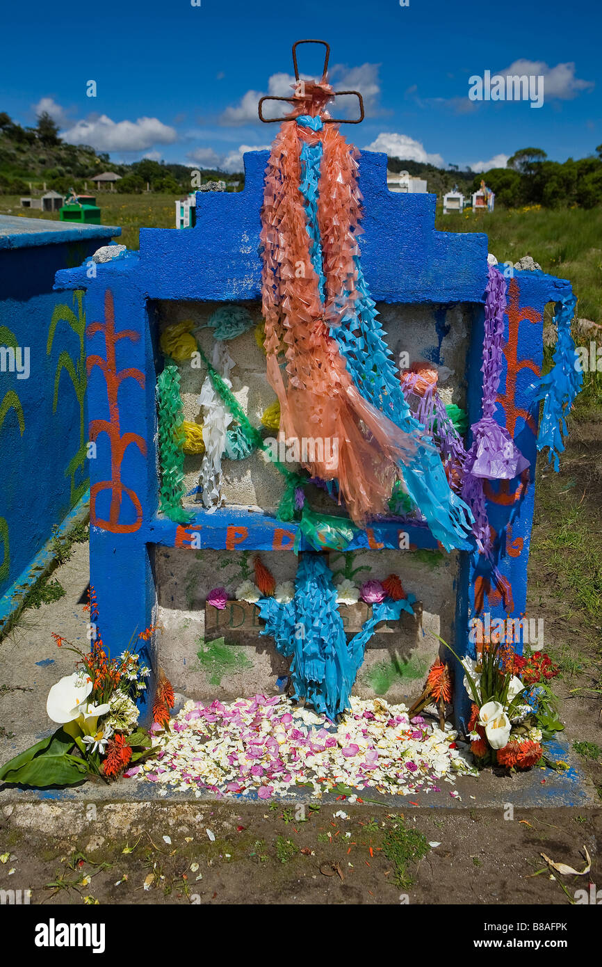 Colorful cemetery near San Nicolas Western Highlands Guatemala Stock ...