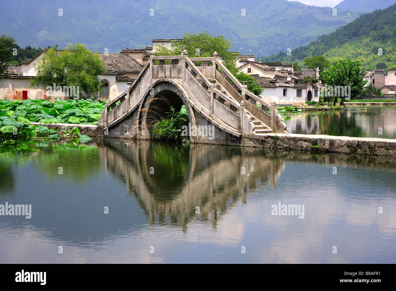 Hongcun village UNESCO World Heritage Site Anhui Province China Asia ...