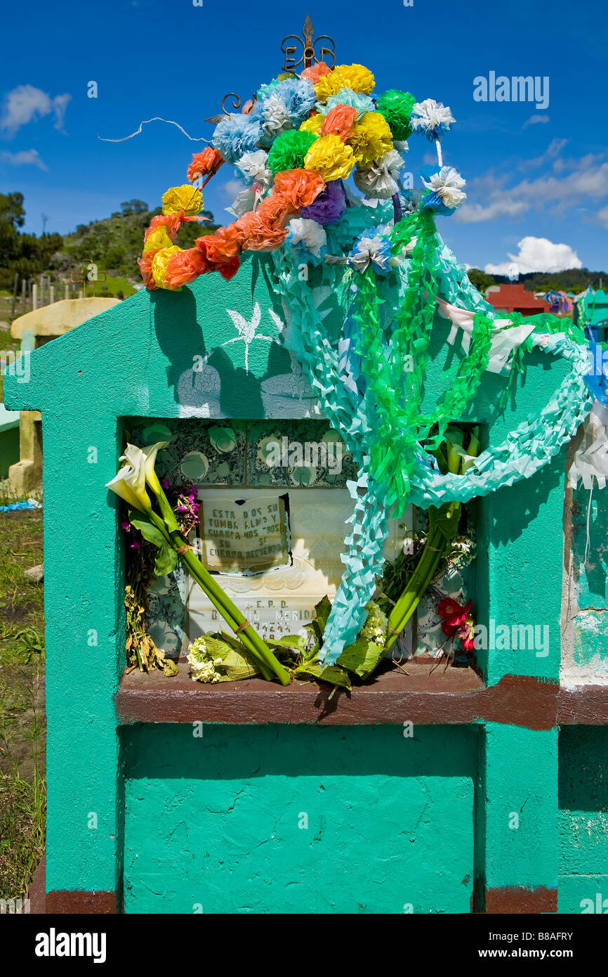 Colorful cemetery near San Nicolas Western Highlands Guatemala Stock ...