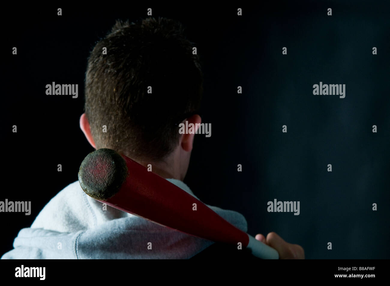 Street thug with baseball bat Stock Photo - Alamy