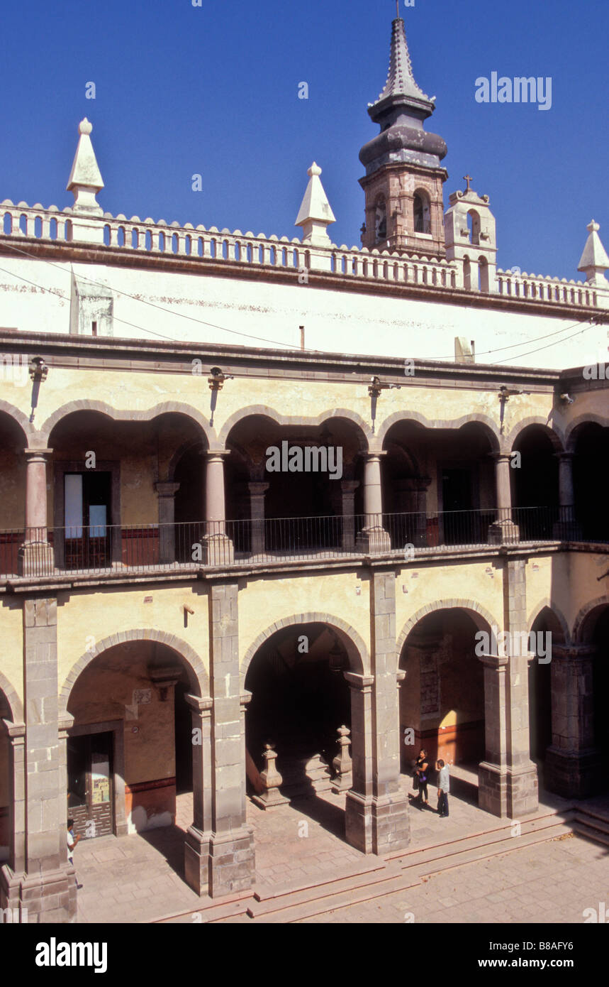 The courtyard within the Templo de Santa Rosa de Viterbo. Built in 1752 ...
