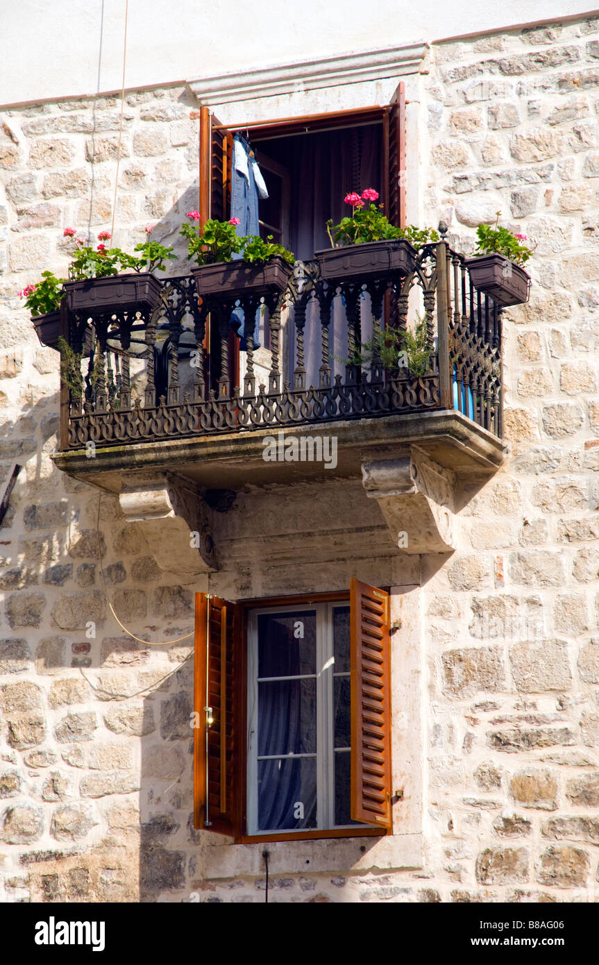 The medieval walled village of Kotor Montenegro with fortress on Lake ...