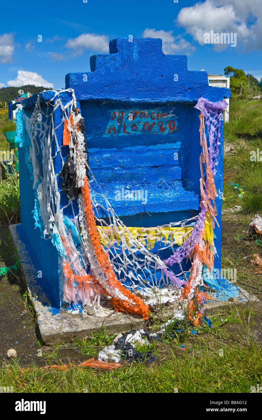 Colorful cemetery near San Nicolas Western Highlands Guatemala Stock ...