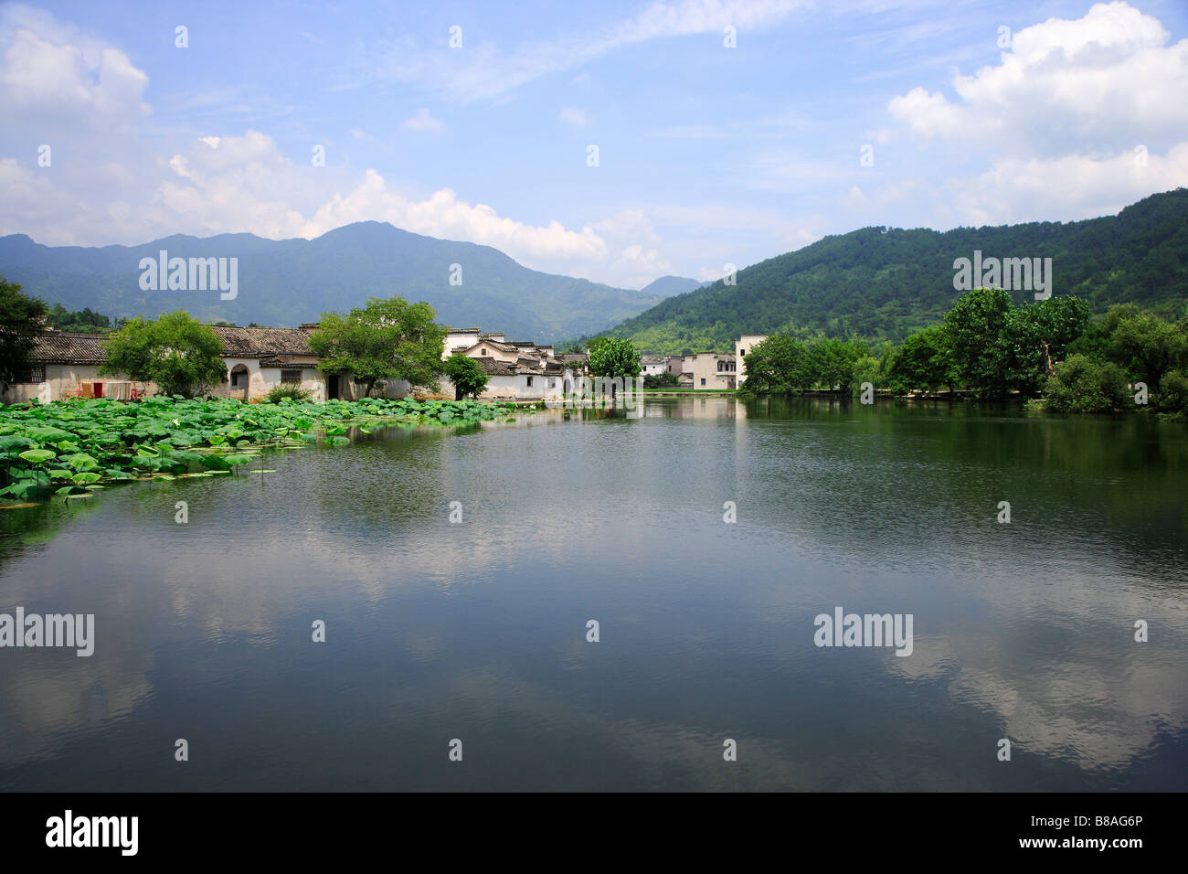 South lake Hongcun village Anhui Province China Asia Stock Photo - Alamy