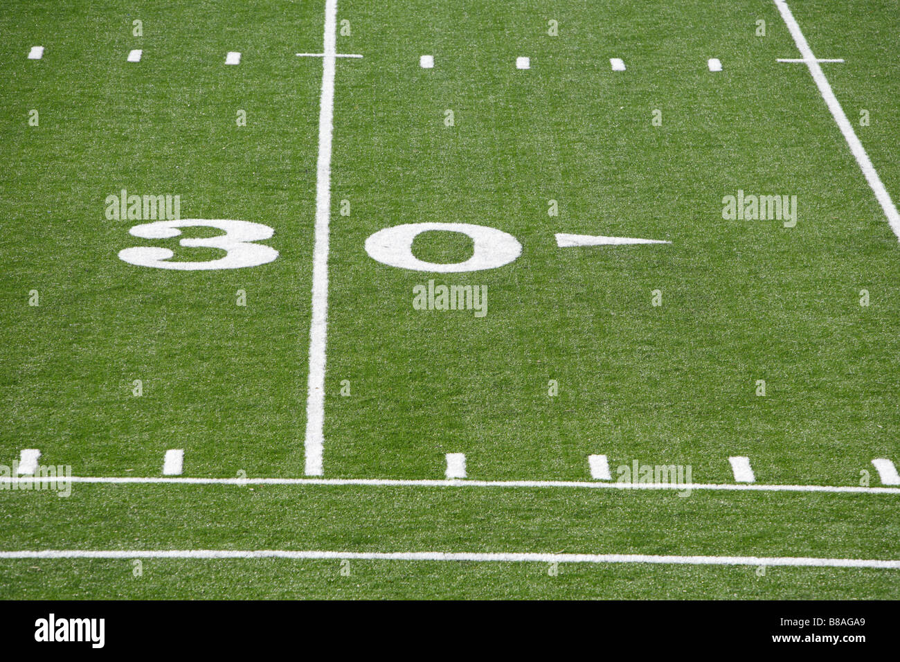 A new astro turf foot ball field Stock Photo - Alamy