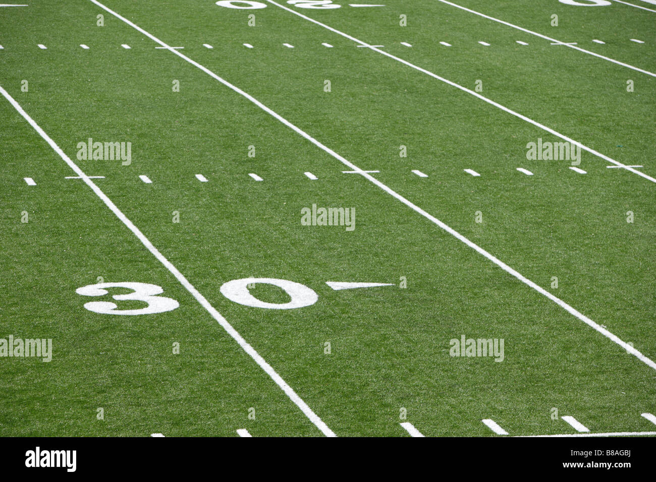 A new astro turf foot ball field Stock Photo - Alamy