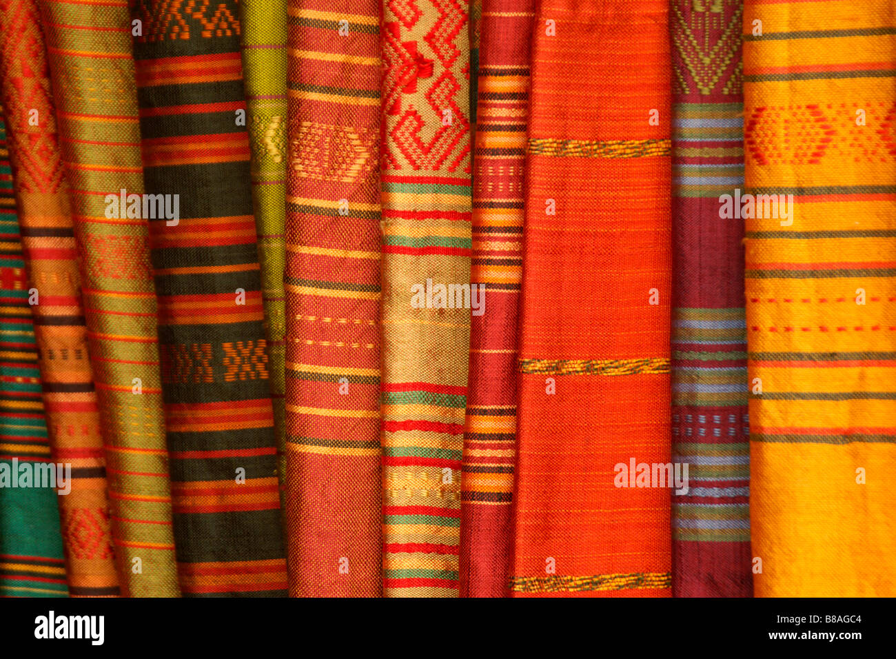 Colorful textiles, Vietnam Stock Photo - Alamy