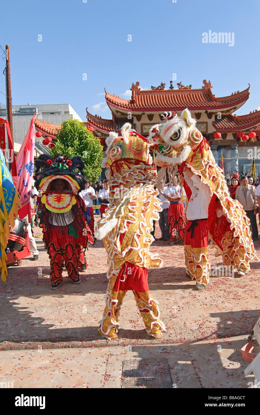 Lion dance demonstration hi-res stock photography and images - Alamy