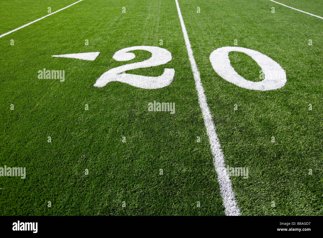 A new astro turf foot ball field Stock Photo - Alamy