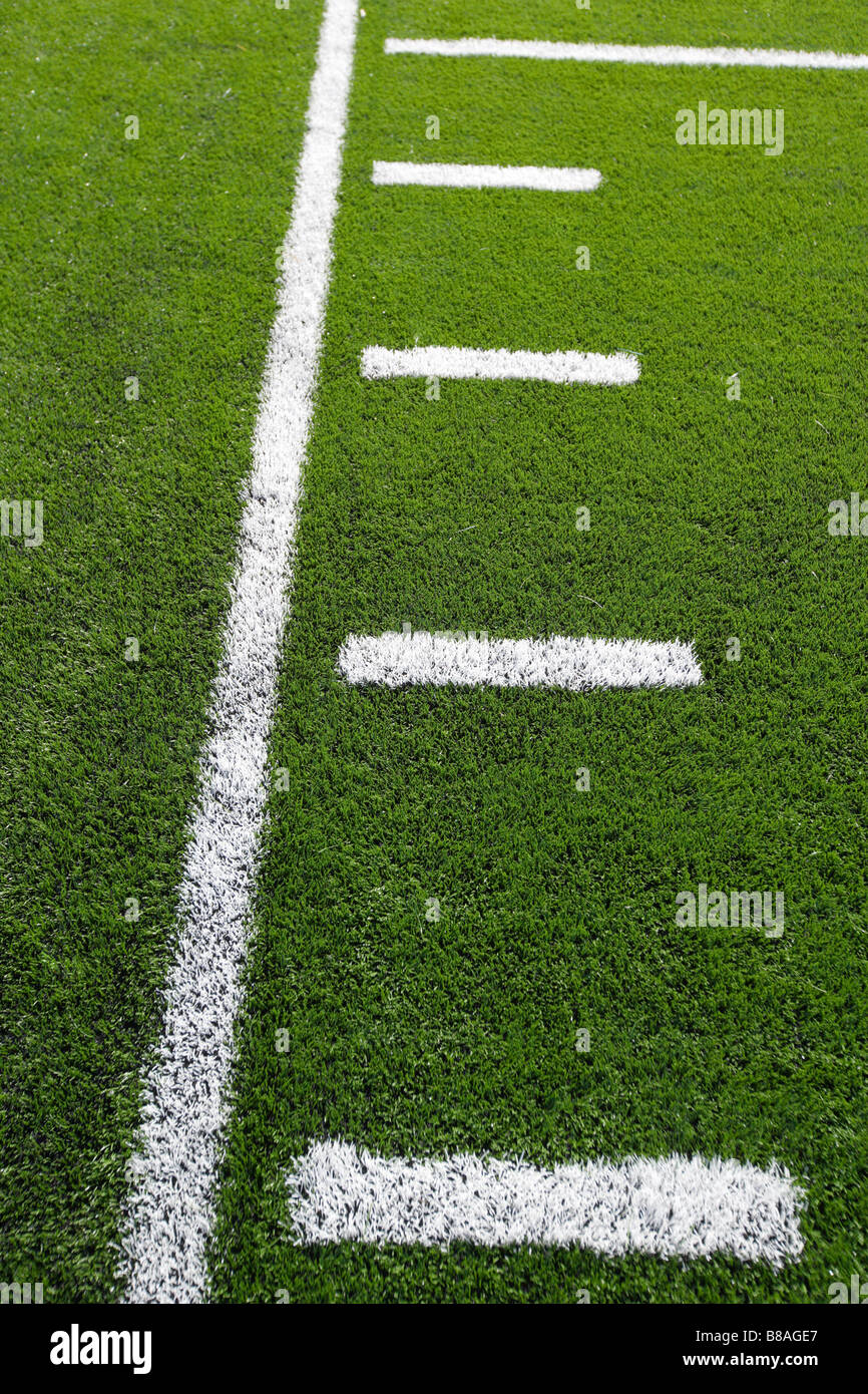 A new astro turf foot ball field Stock Photo - Alamy