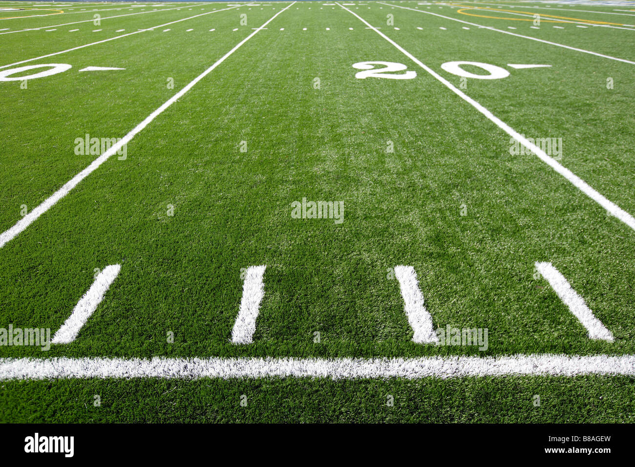 A new astro turf foot ball field Stock Photo - Alamy