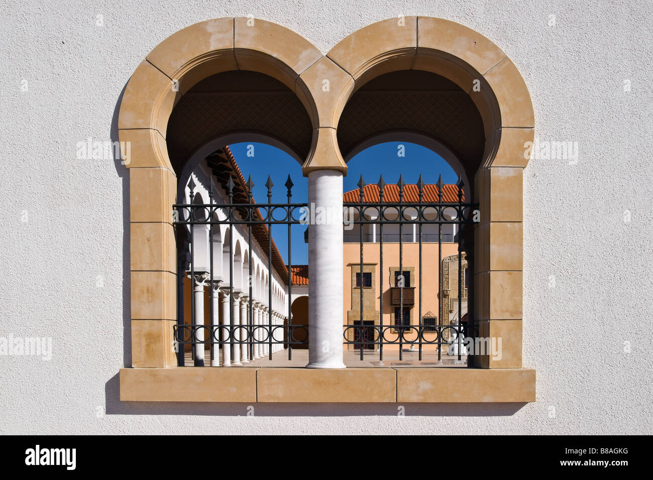 Ralli museum surrounding wall window, Caesarea, Israel Stock Photo - Alamy