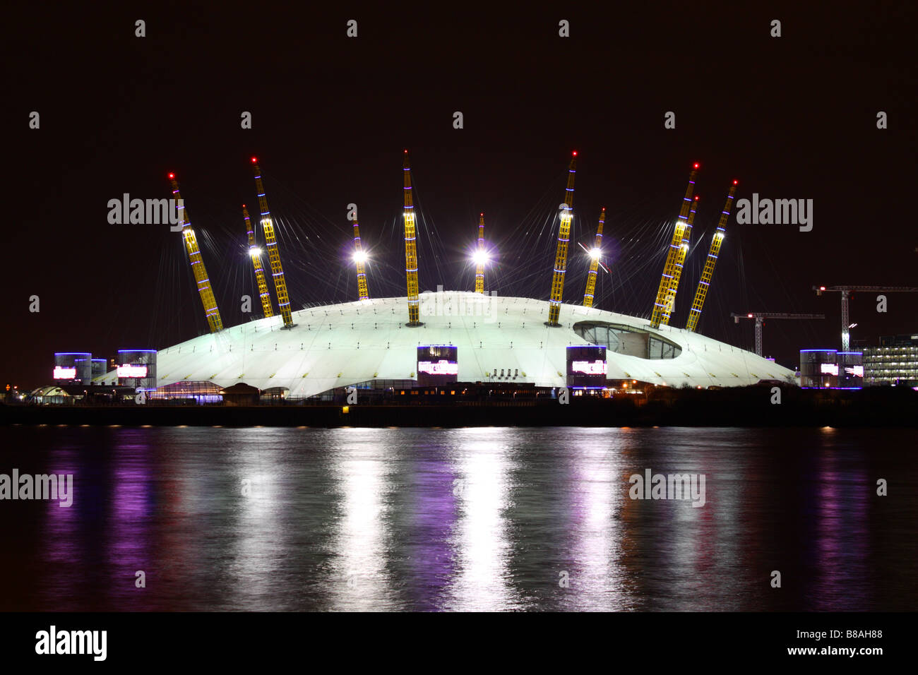 Millennium dome (O2 Arena) at night Stock Photo - Alamy