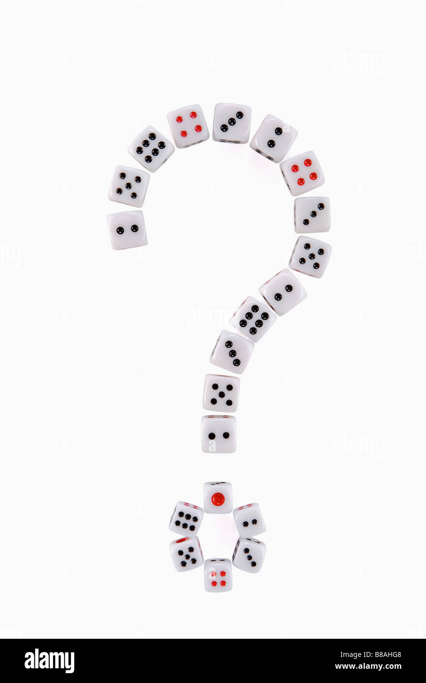 Dices in shape of question mark Stock Photo - Alamy