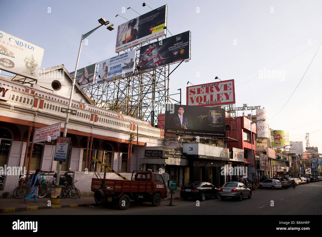 Brigade Road in central Bangalore, India. The street is one of the city ...