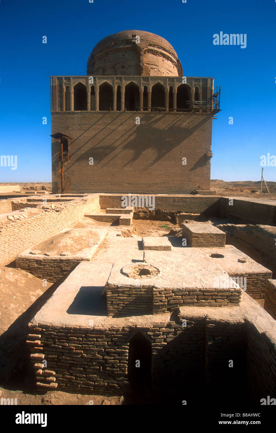 Merv (Mary) ruins, ancient silk road city, including the Mausoleum of ...