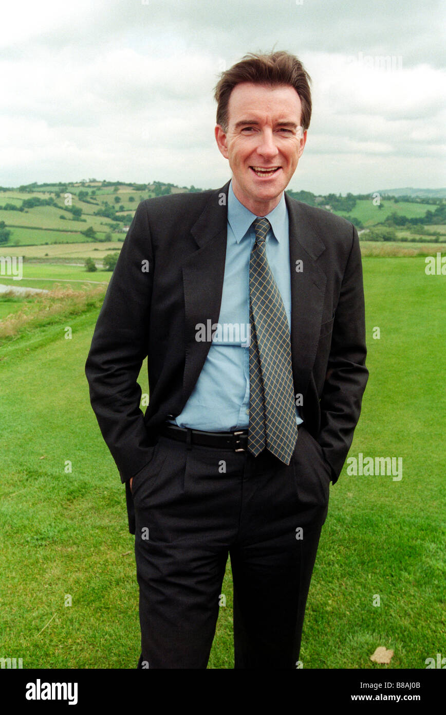 Peter Mandelson pictured while visiting the Celtic Manor Golf Course ...