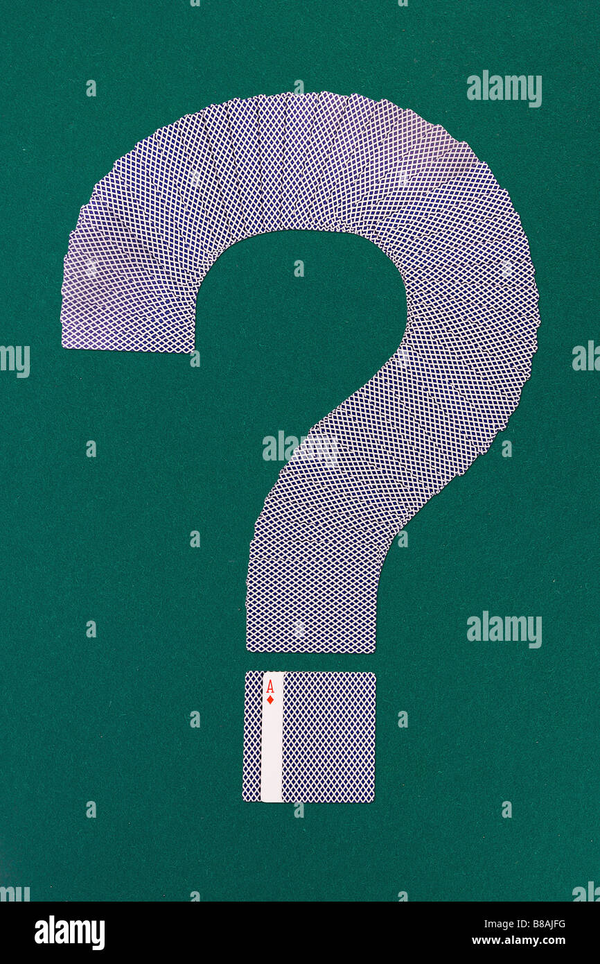 Poker in shape of question mark Stock Photo - Alamy
