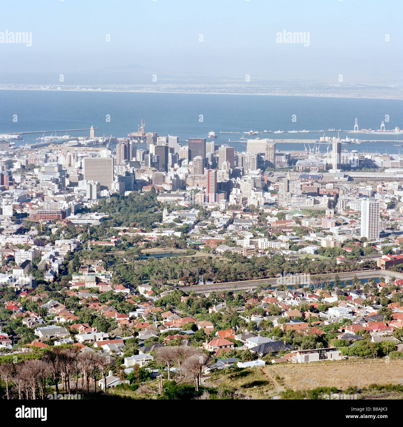 Cityscape view over Cape Town City in South Africa in Sub Saharan ...