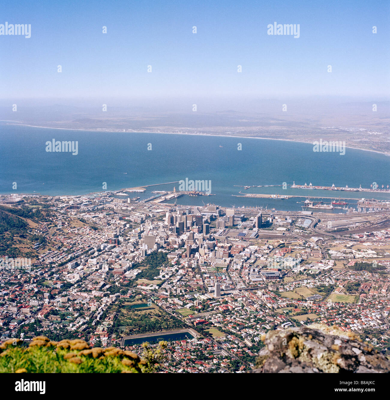 Cityscape view over Cape Town City in South Africa in Sub Saharan ...