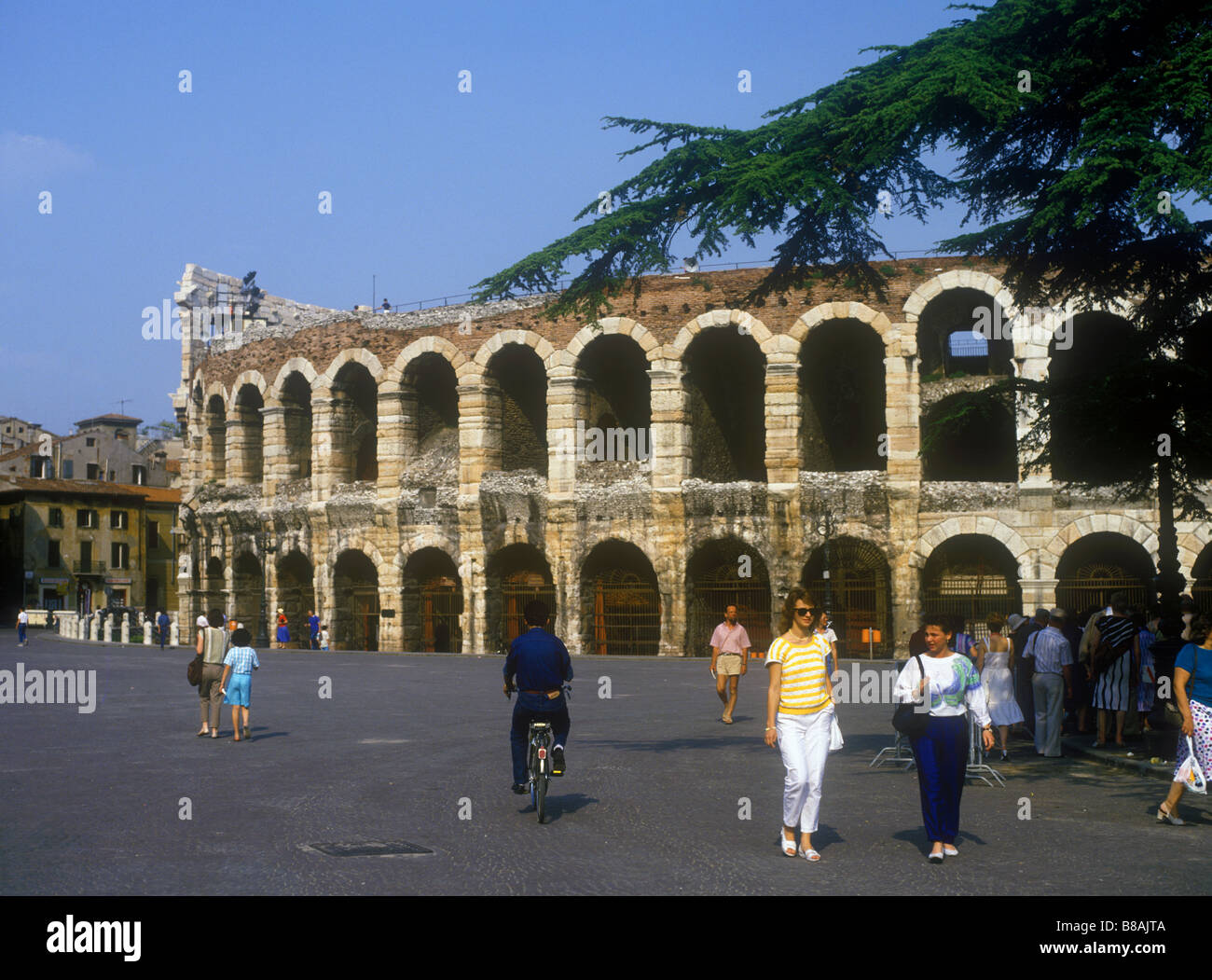 The Arena in Verona - The famous ancient Roman amphitheatre and present ...