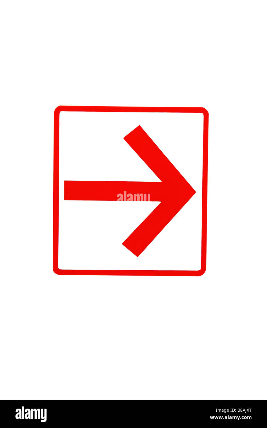 Vertical shot white arrow Cut Out Stock Images & Pictures - Alamy