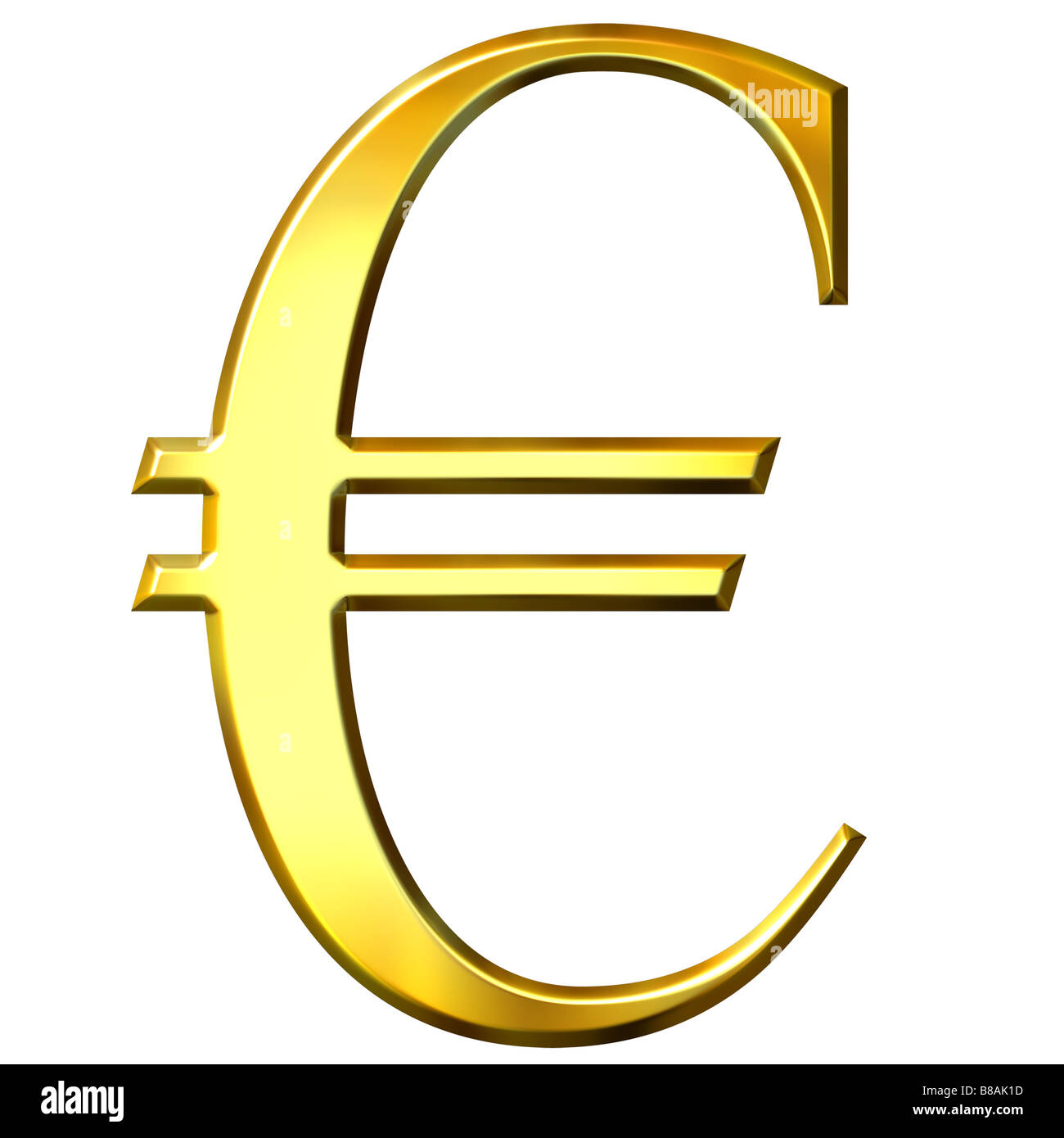 3d golden euro symbol Stock Photo - Alamy