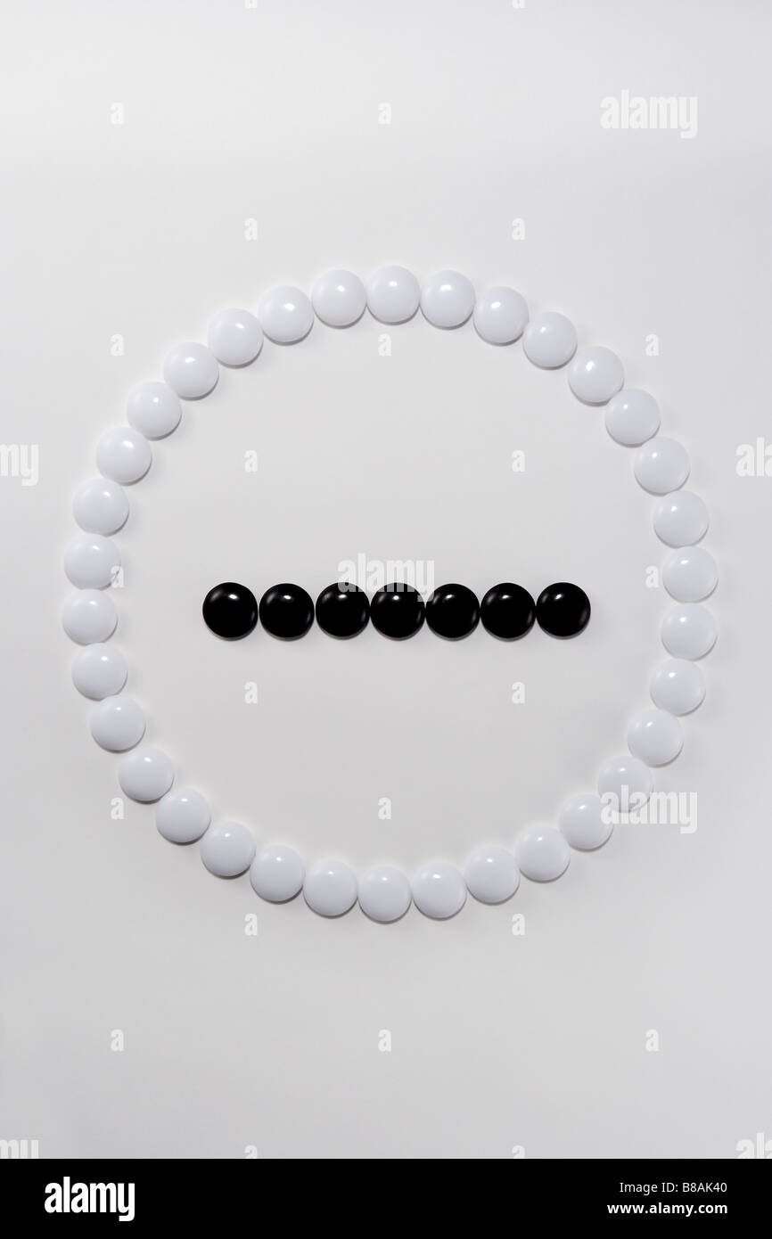 Go pieces in shape of Do not enter sign Stock Photo - Alamy