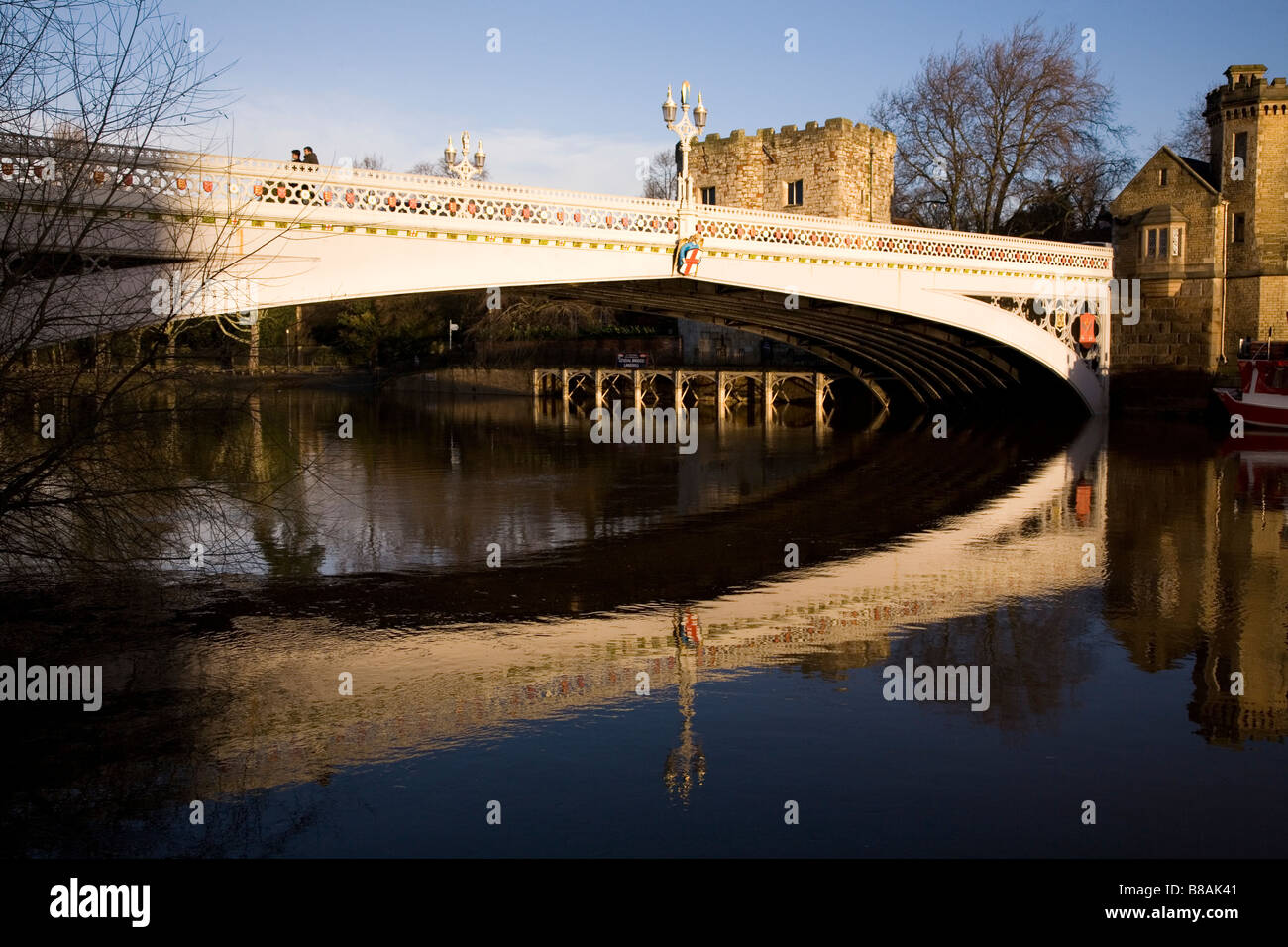 The Lendal Bridge in York, England. The bridge crosses the river Ouse ...