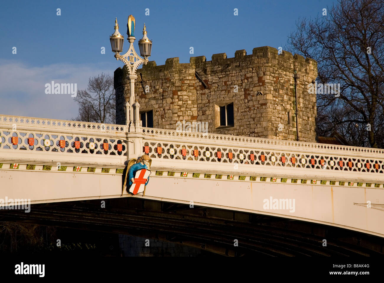 The Lendal Bridge in York, England. The bridge crosses the river Ouse ...