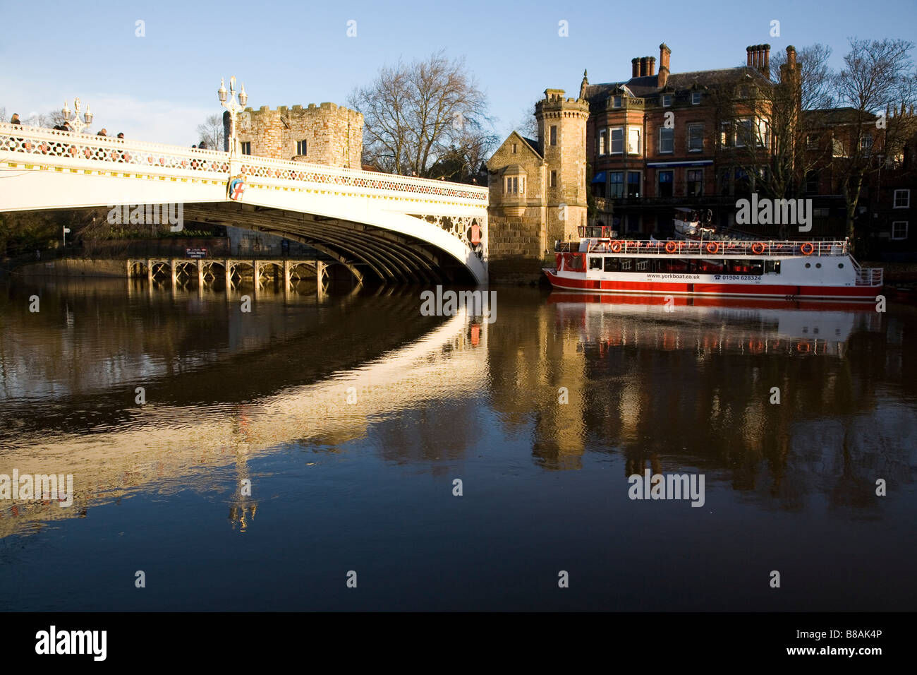 The Lendal Bridge in York, England. The bridge crosses the river Ouse ...