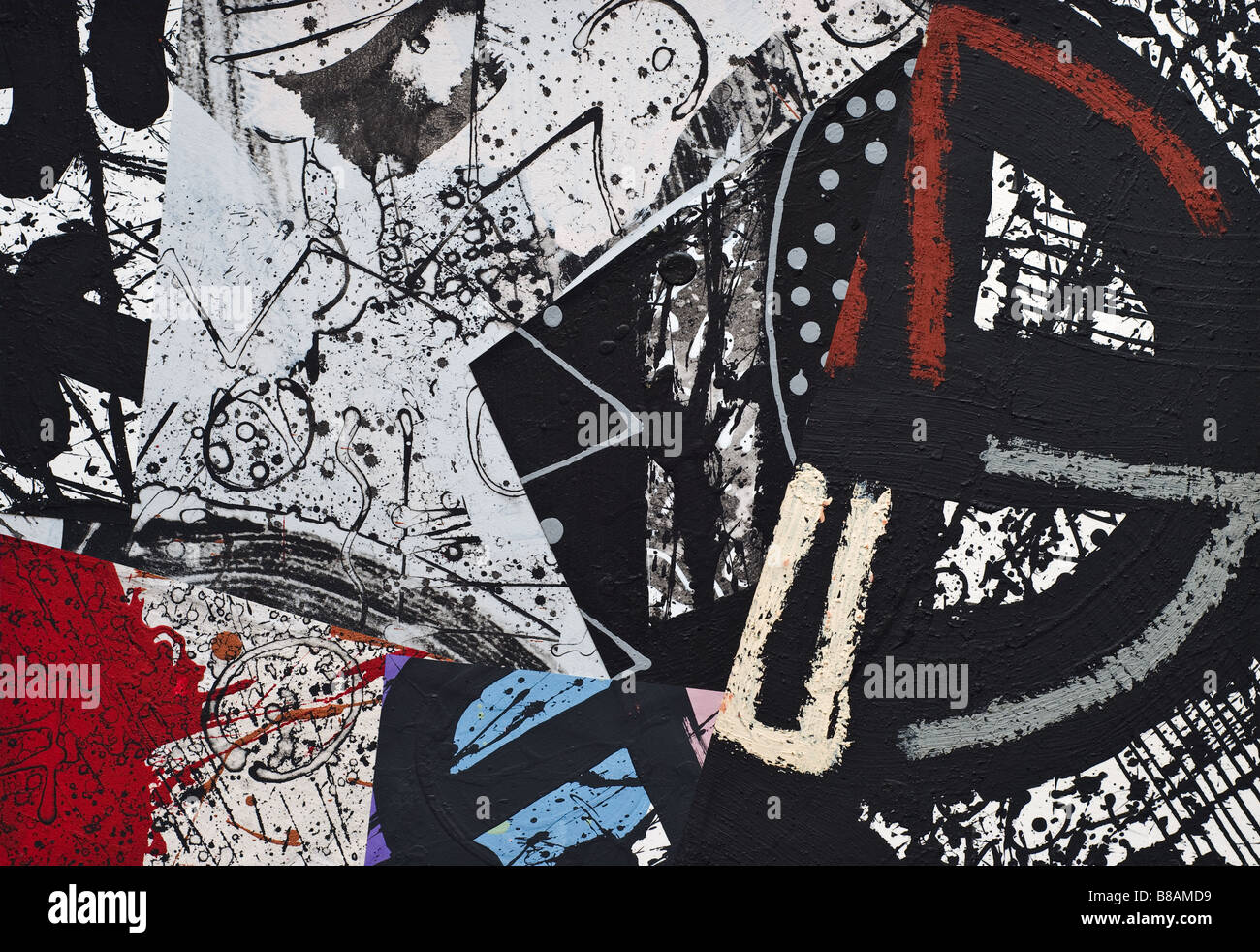 Hand Painted Paper Collage as Design Element Created by the ...