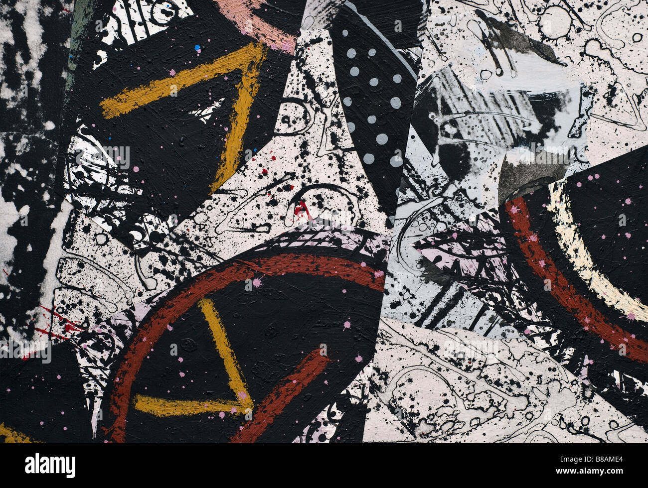 Hand Painted Paper Collage as Design Element Created by the ...