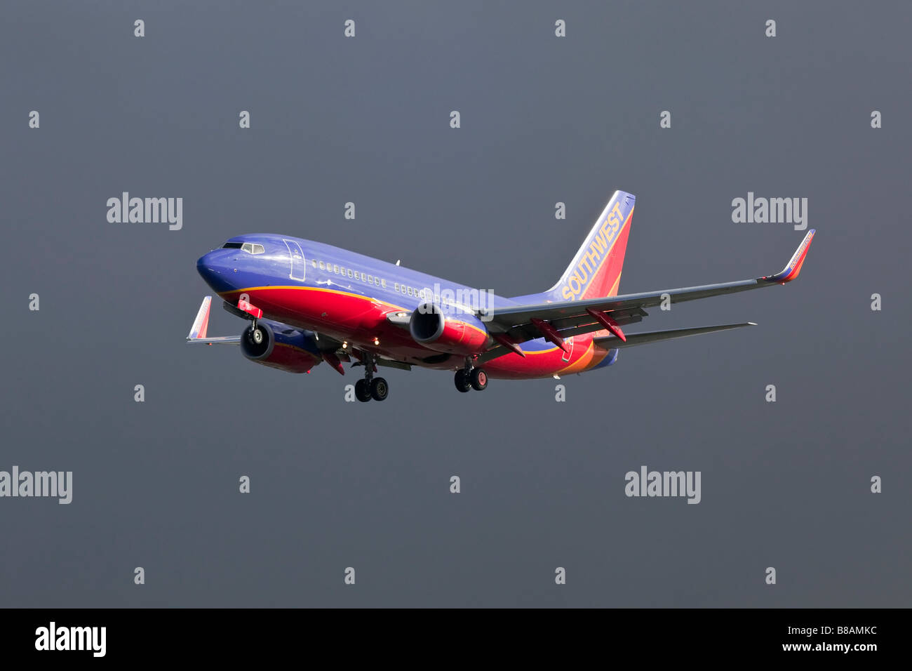A Boeing B737 of South West Airlines on final approach Stock Photo - Alamy