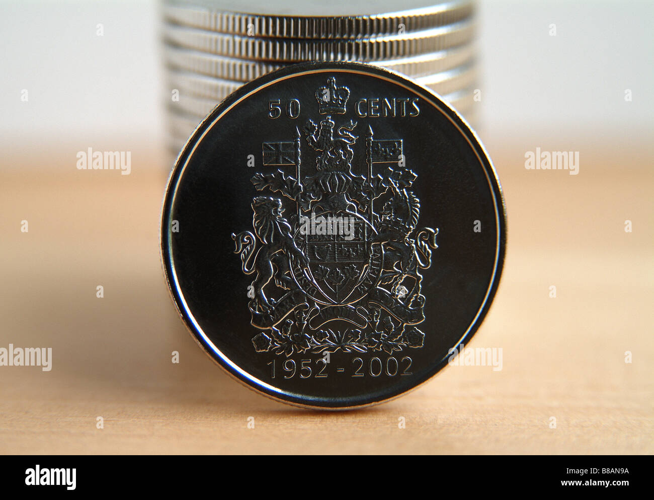 Canadian Fifty Cent Coins Stock Photo - Alamy