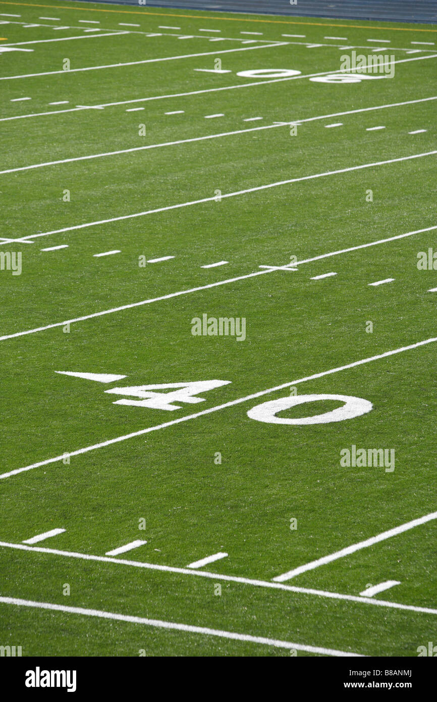 A new astro turf foot ball field Stock Photo - Alamy