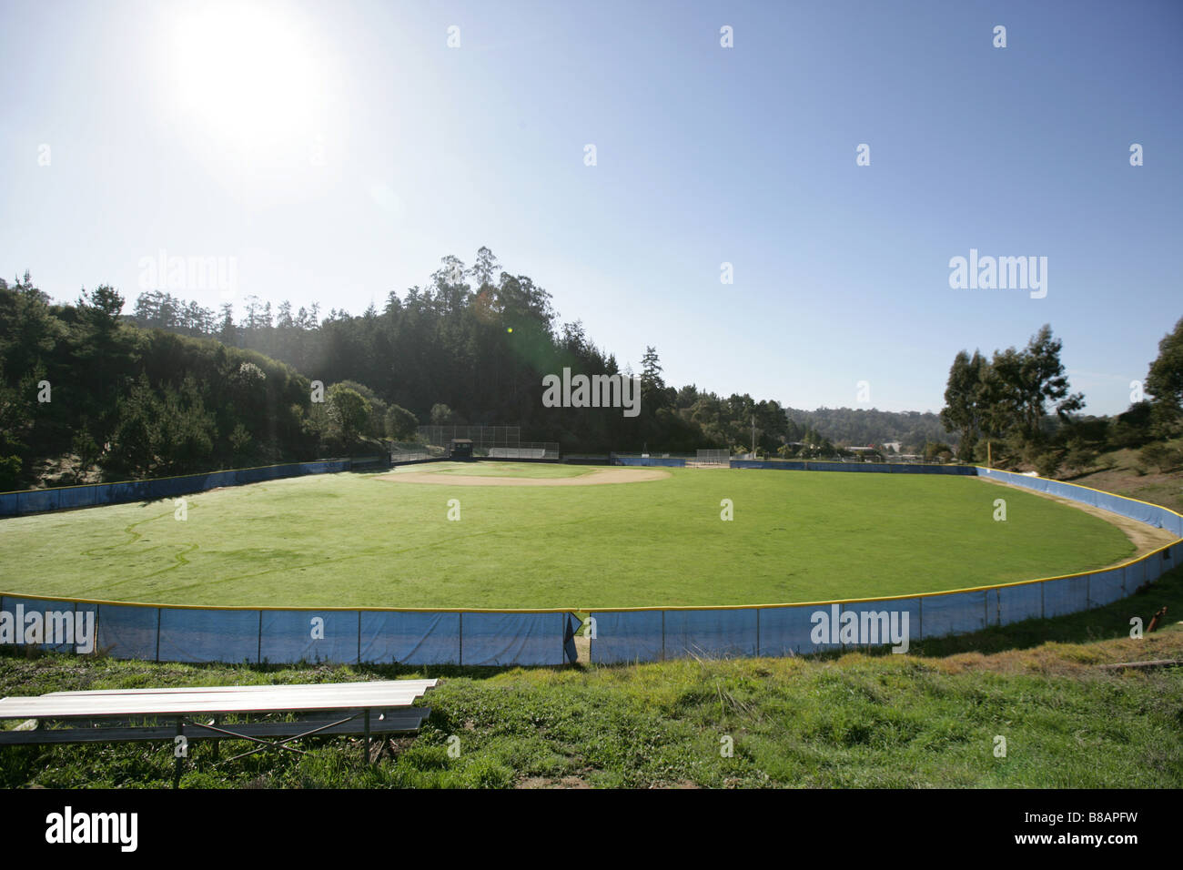 A baseball field in the early morning Stock Photo - Alamy