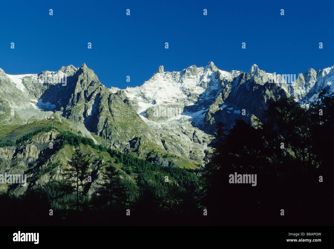 Europe, Italy - Vallée d'Aoste - Giant peak - dente del gigante Stock ...