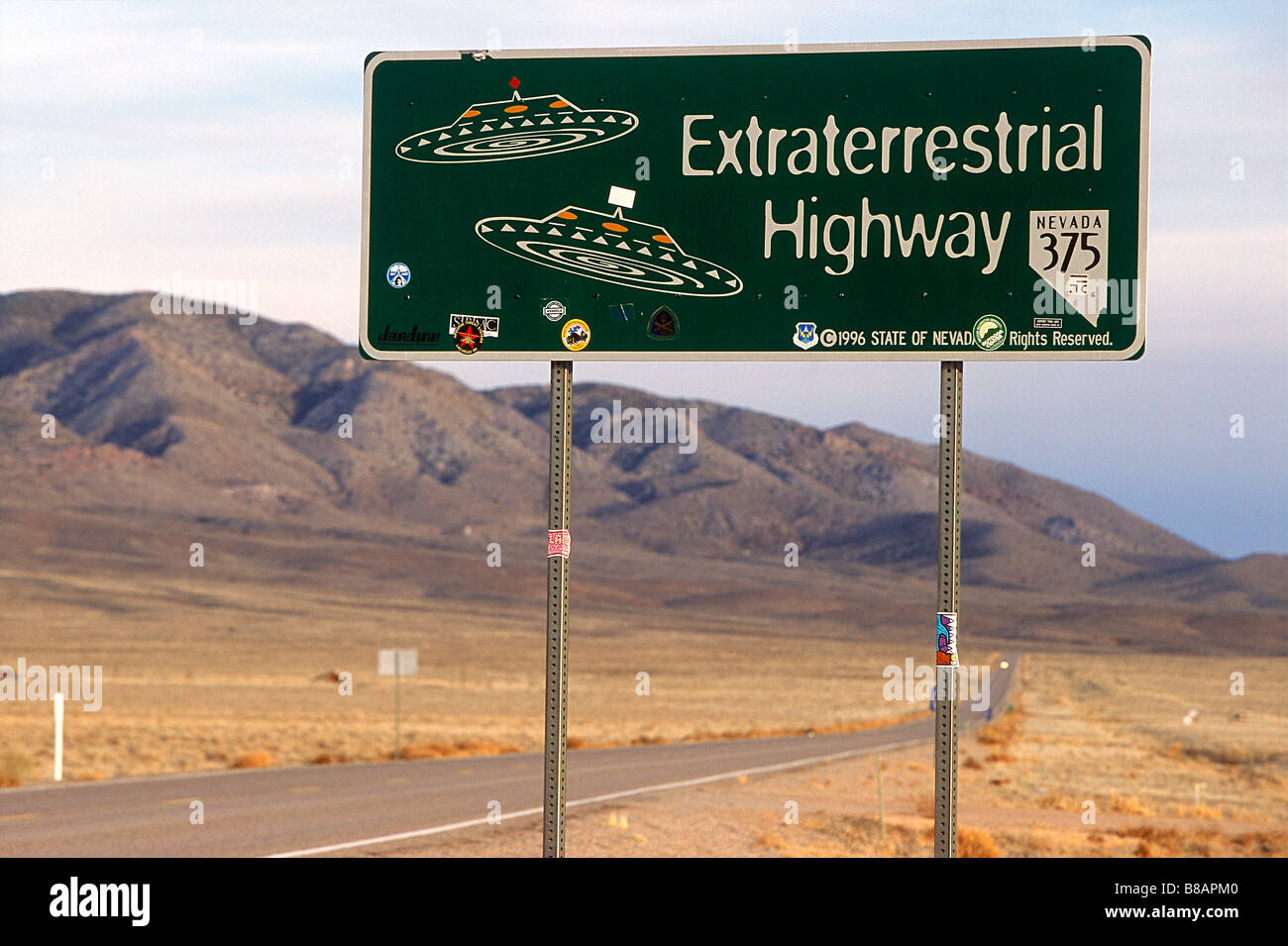 Extraterrestrial Highway, near Area 51, Nevada Stock Photo - Alamy