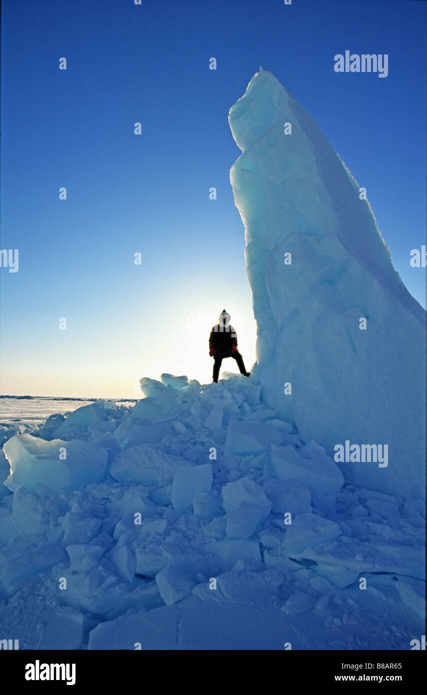 Sunset Sea Ice, Grise Fiord, Nunavut Stock Photo - Alamy