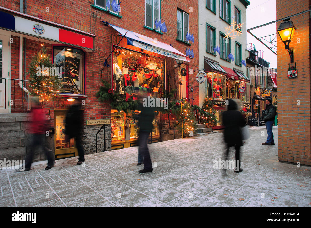 Petit-Champlain street Quartier Petit-Champlain, Quebec City, Quebec ...