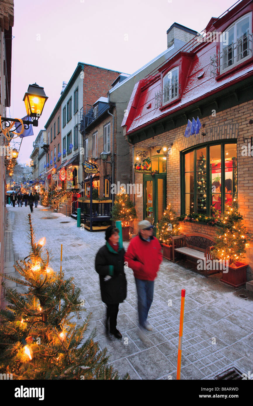 Petit-Champlain street Quartier Petit-Champlain, Quebec City, Quebec ...