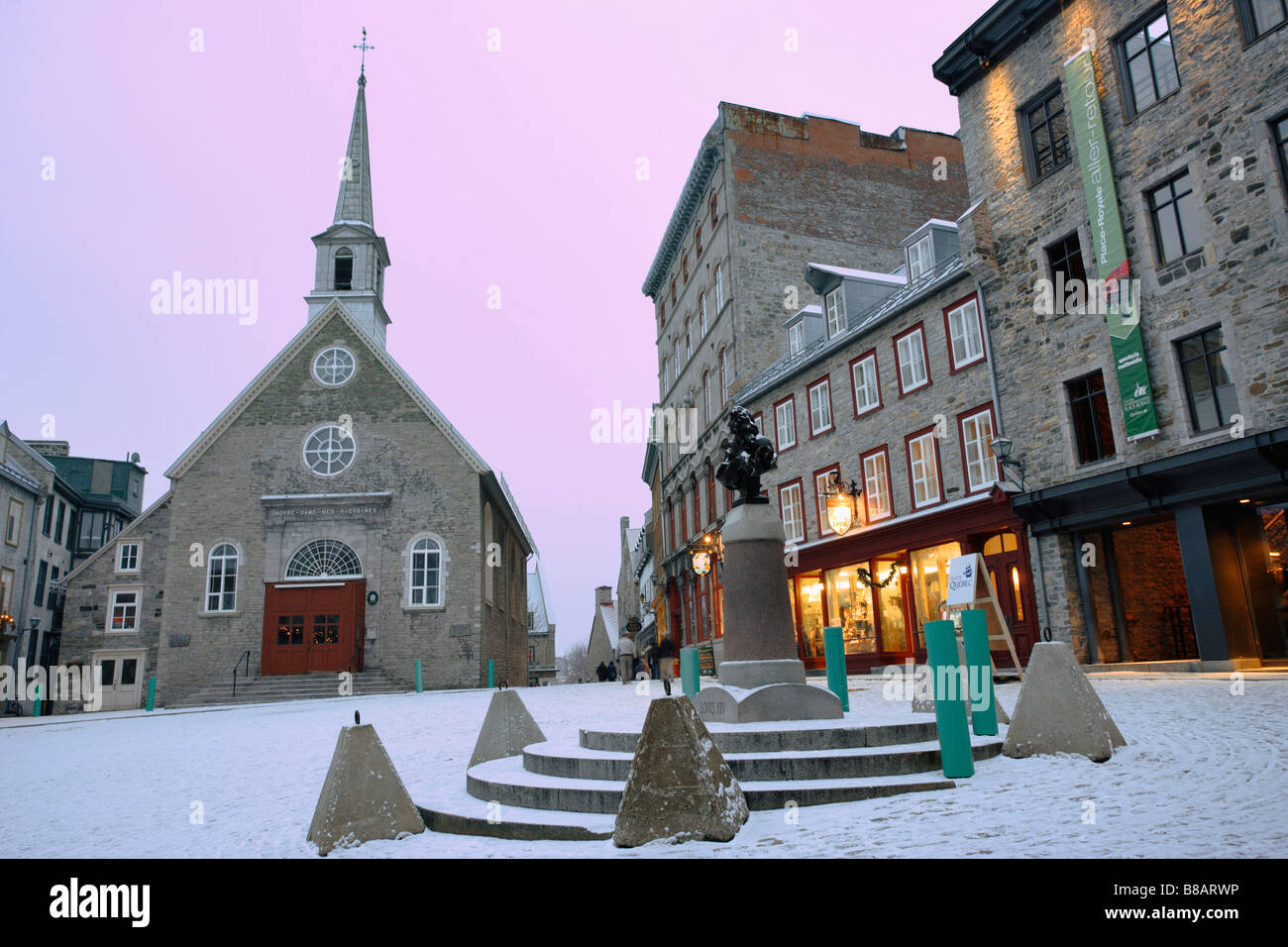 Petit-Champlain street Quartier Petit-Champlain, Quebec City, Quebec ...