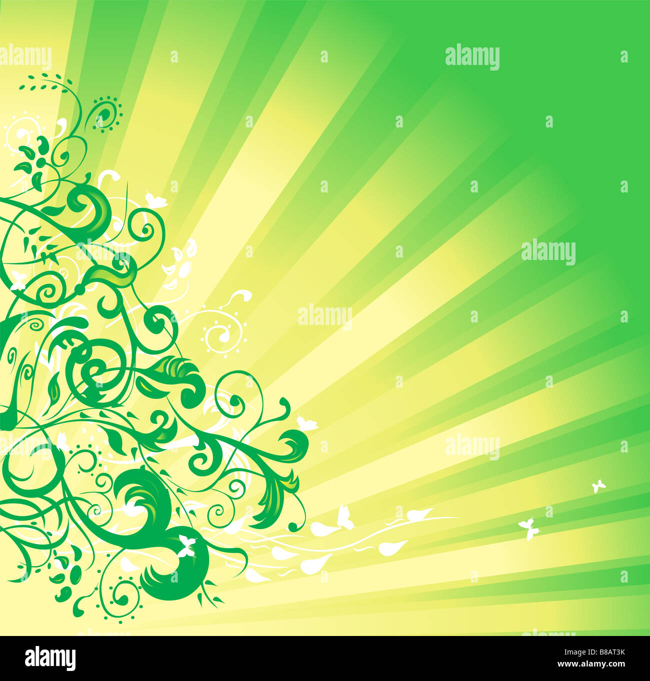 Green floral background Stock Photo - Alamy