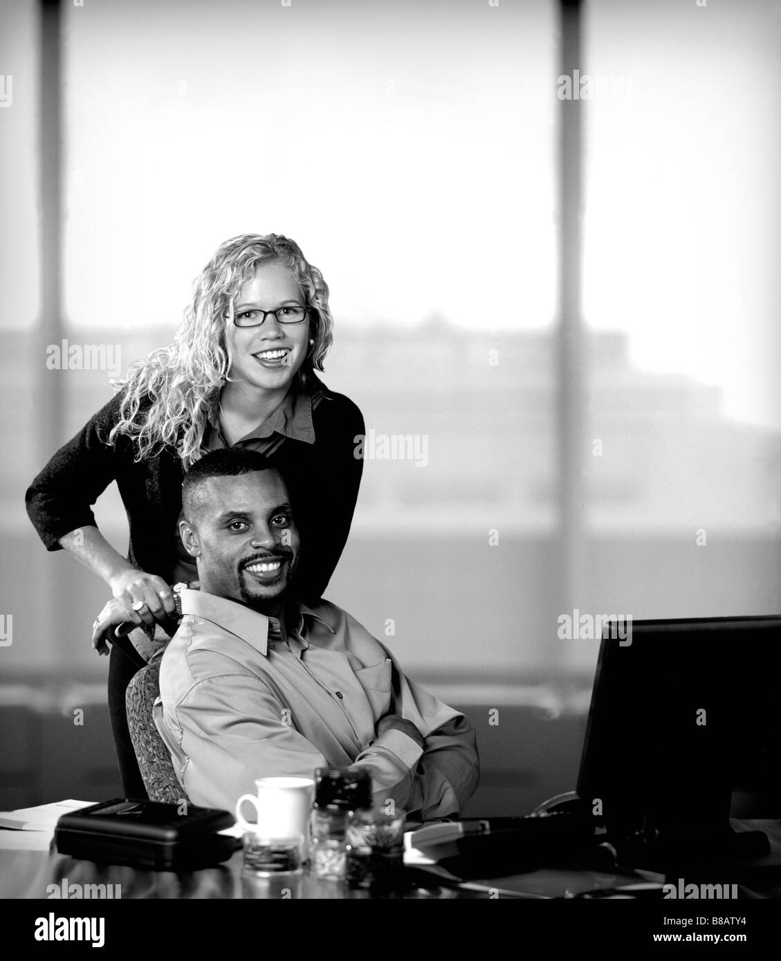 Man office boss Black and White Stock Photos & Images - Alamy